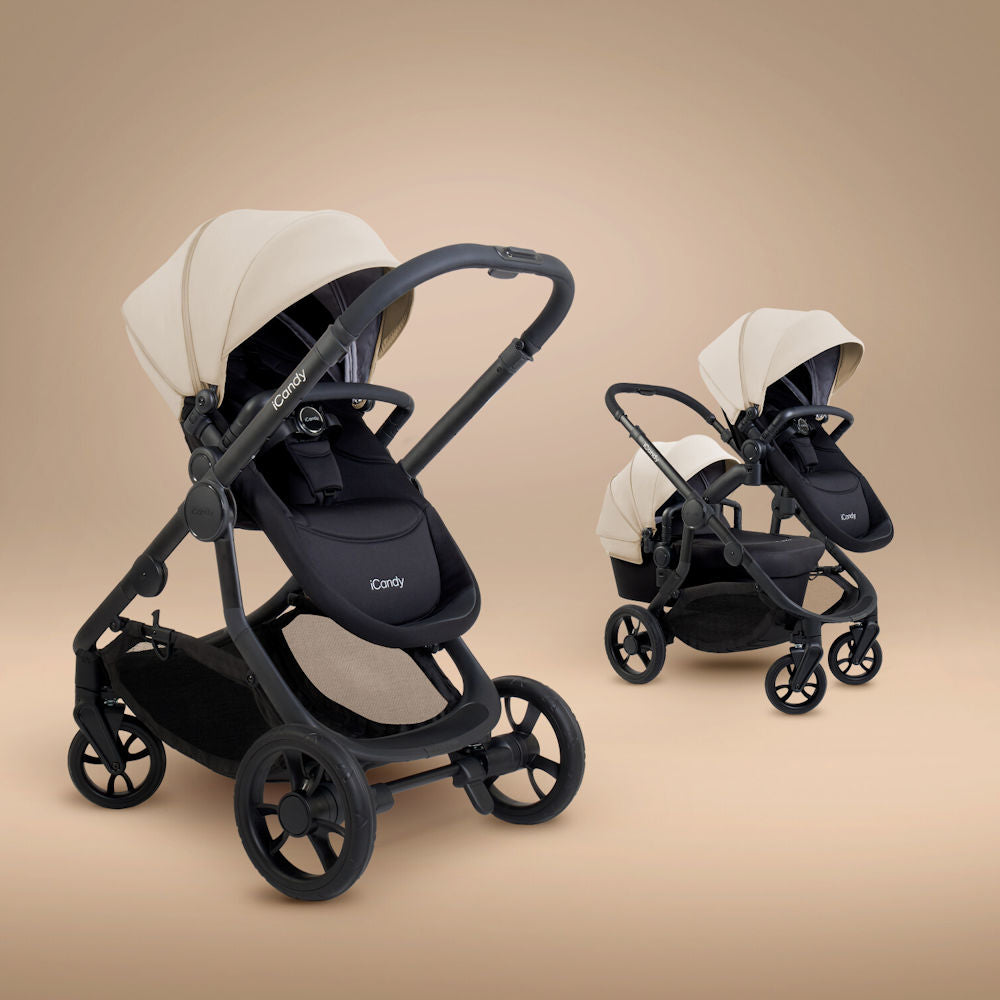 iCandy Orange 4 Stroller and Bassinet Complete Bundle - Black Edition