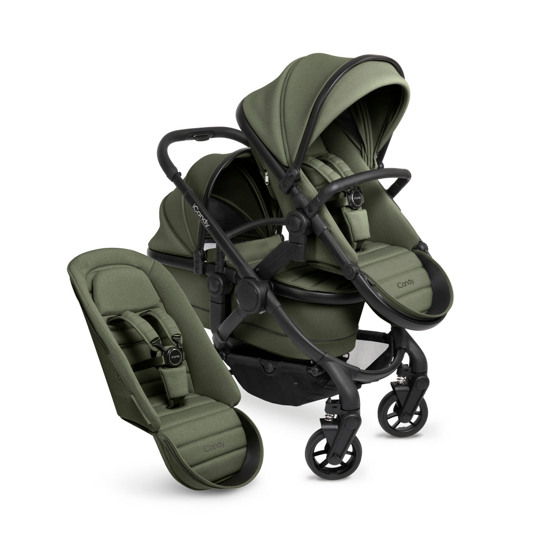 iCandy Peach 7 Stroller and Bassinet Complete Bundle - Biscotti