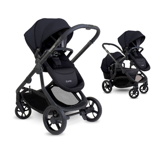 iCandy Orange 4 Stroller and Bassinet Complete Bundle - Black Edition